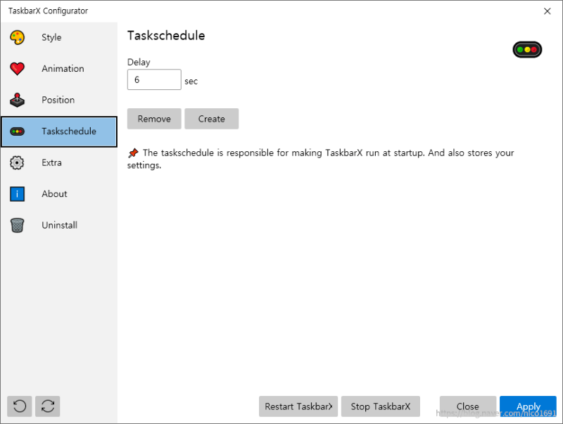 윈도우10 작업 표시줄 모양 및 아이콘 위치 변경 - TaskbarX : 네이버 블로그