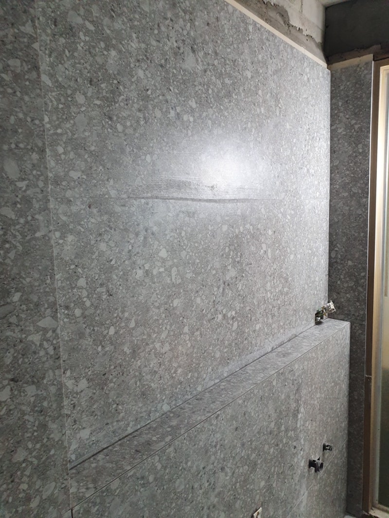 어바웃타일 욕실 그레이 테라조 타일 600x1200 대형 타일 시공 남양주 오남 아이파크 아파트 네이버 블로그