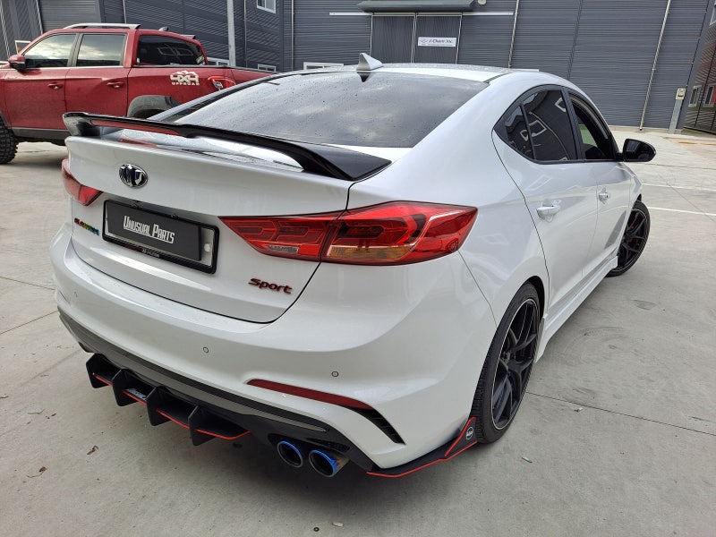 아반떼 Ad 스포츠 디퓨저 장착 아반떼 스포츠 에어댐 바디킷 튜닝은 언유즈얼 파츠에서 리어댐 디퓨저 디퓨져 연장킷 네이버 블로그