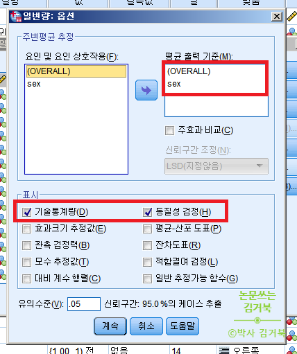 통계분석 Spss로 공분산분석ancova 실행하기 네이버 블로그