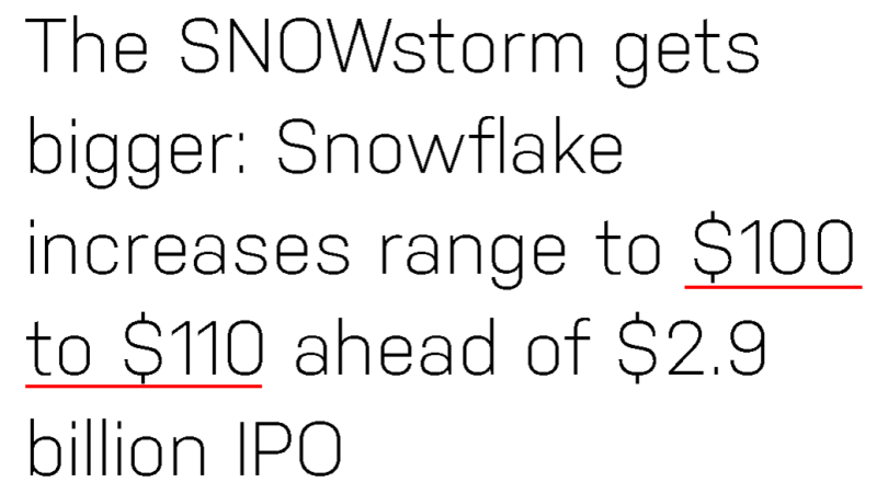 [미국주식] 스노우플레이크 IPO 정보 업데이트(Snowflake, SNOW) : 네이버 블로그