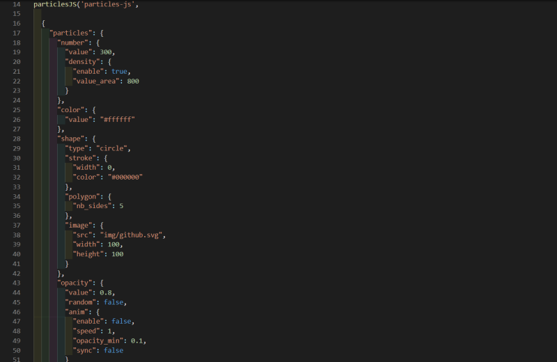 눈이 내리는 효과도 내는 파티클 효과 particle.js : 네이버 블로그