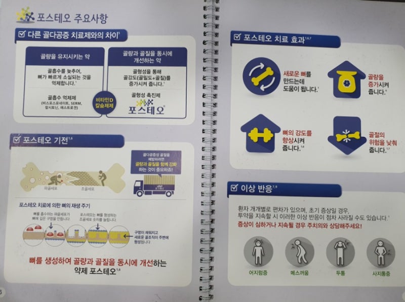 골밀도 정상수치와 골다공증 주사 포스테오 And 테로사 네이버 블로그