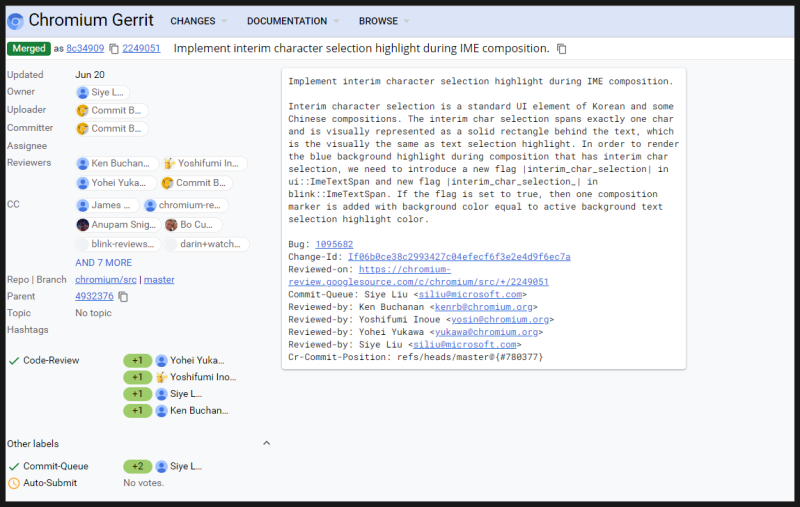 크롬 최신브라우저 업데이트 후 한글입력선택시 파란색 배경 하이라이트때문에 입력 글자가 잘 안보이는 문제의 해결 방법은 ...