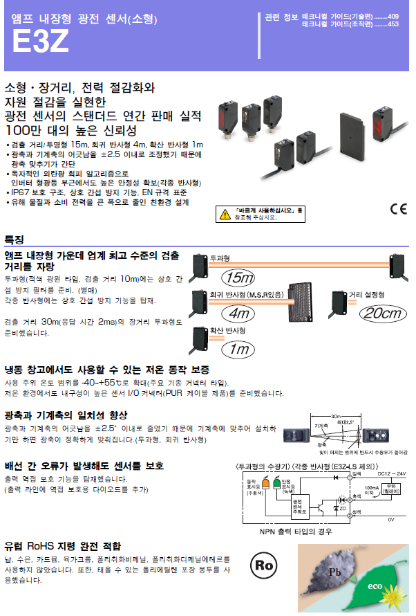 포토센서(OMRON) 미러반사형 E3Z-R61 E3Z-R66 시리즈 : 네이버 블로그