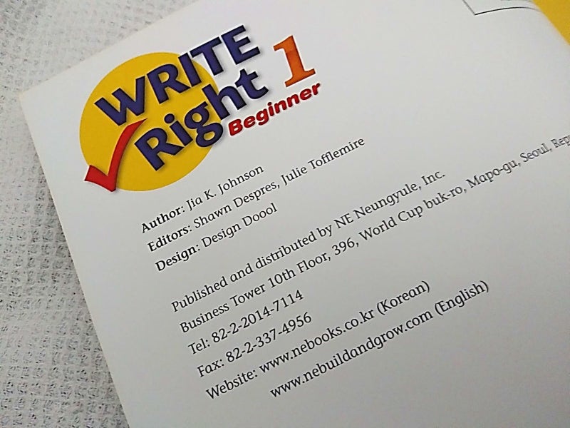 영어 쓰기 시작은 Write Right Beginner 1 : 네이버 블로그