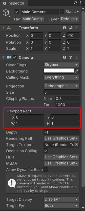 [Tip] 유니티 카메라 분할 배치 하는 법 / 미니맵(Minimap) 만들기 / Unity Camera Viewport ...