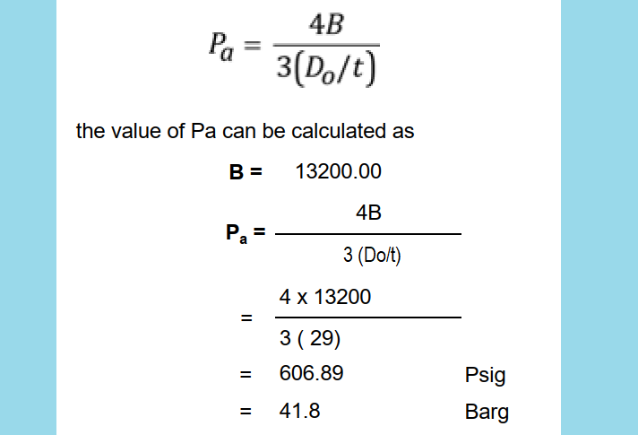 Pipe Thickness Calculation of Straight Pipe under External Pressure ...