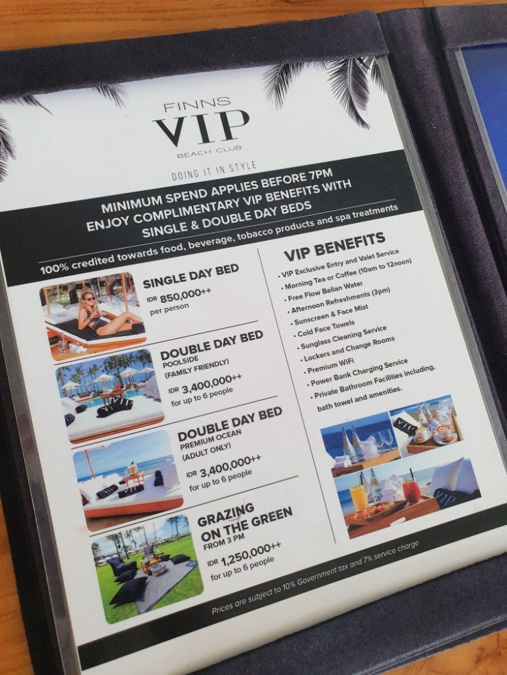 발리 짱구 비치클럽 추천 'finns vip beach club 핀스비치클럽' : 네이버 블로그