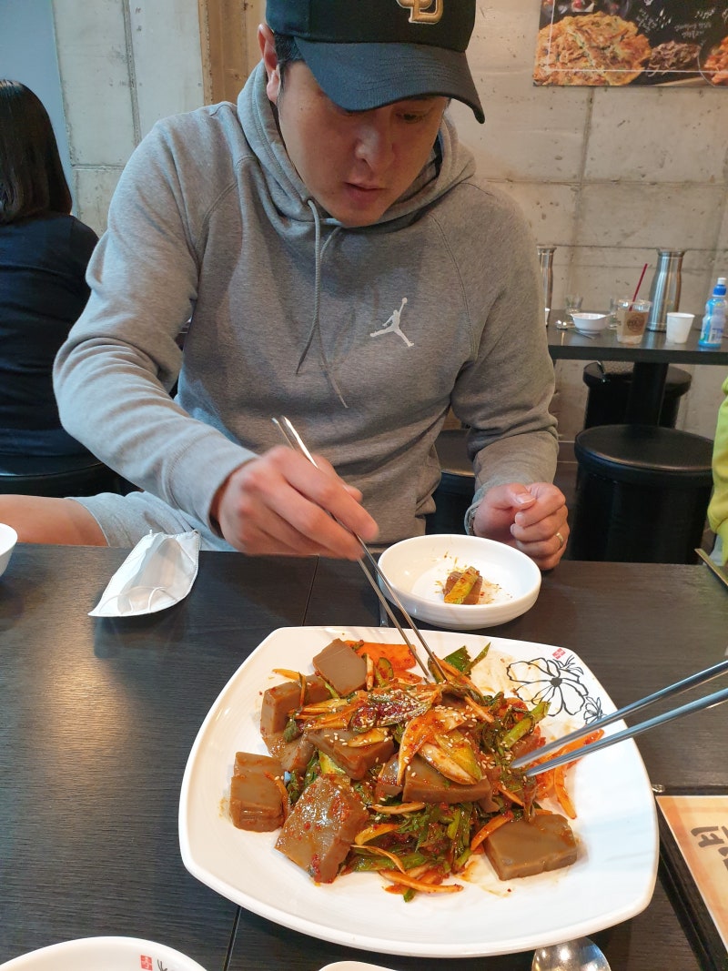 인천 송도 커넬워크 왕빈자 전통주막 모듬전 도토리묵 베이컨김치치즈전 꼬막무침 수제동그랑땡 물뱅이 해물파전