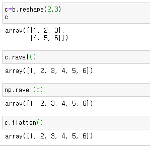 [Python Numpy] 배열 재구성 : reshape(), ravel(), flatten() / randint, rand ...