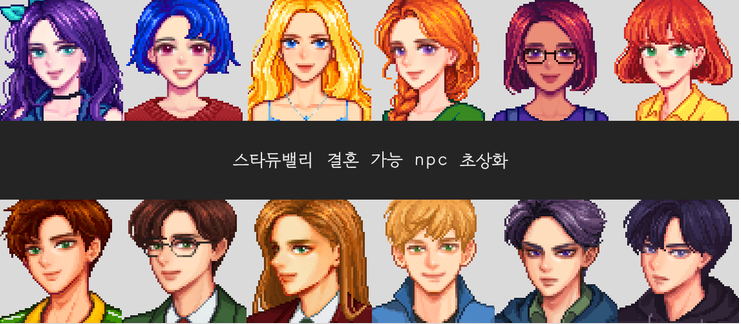 스타듀밸리 초상화 리텍스쳐 추천 결혼가능한 Npc 12인 네이버 블로그