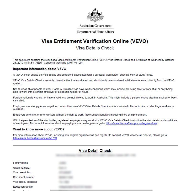 [호주 워홀 정보] 호주VEVO 체크/확인 하는 방법 : 네이버 블로그