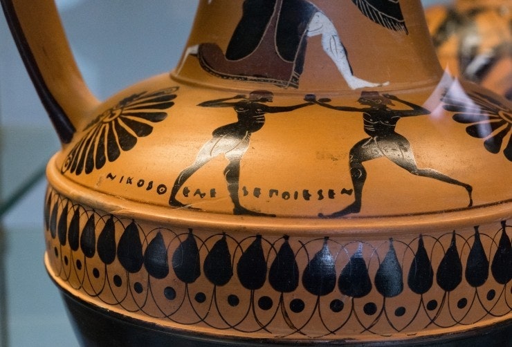 니케가 그려진 니코스테네스 식 암포라(Nikosthenic amphorae), Sala 17-8, Gregorian ...