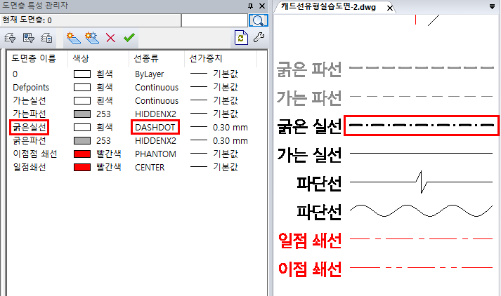 캐디안 Cadian 오토캐드 선 종류 Linetype 설정하기 네이버 블로그