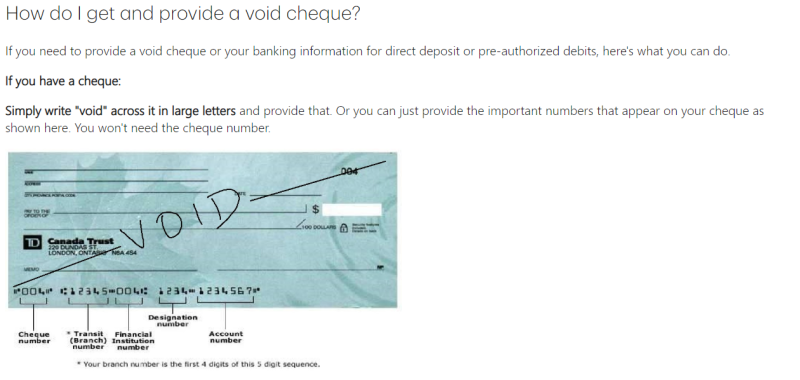 [Seneca] Pre-Authorized Debits (PAD), Void Cheque : 네이버 블로그