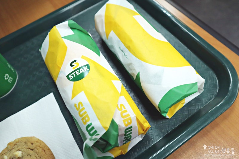 배곧신도시 서브웨이 메뉴 트리플치즈and스테이크 에그마요 후기♪ 네이버 블로그