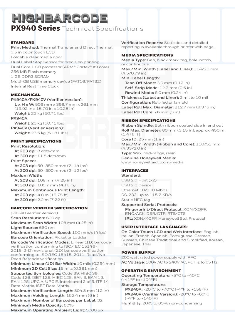 PX940 허니웰 바코드프린터 : 네이버 블로그