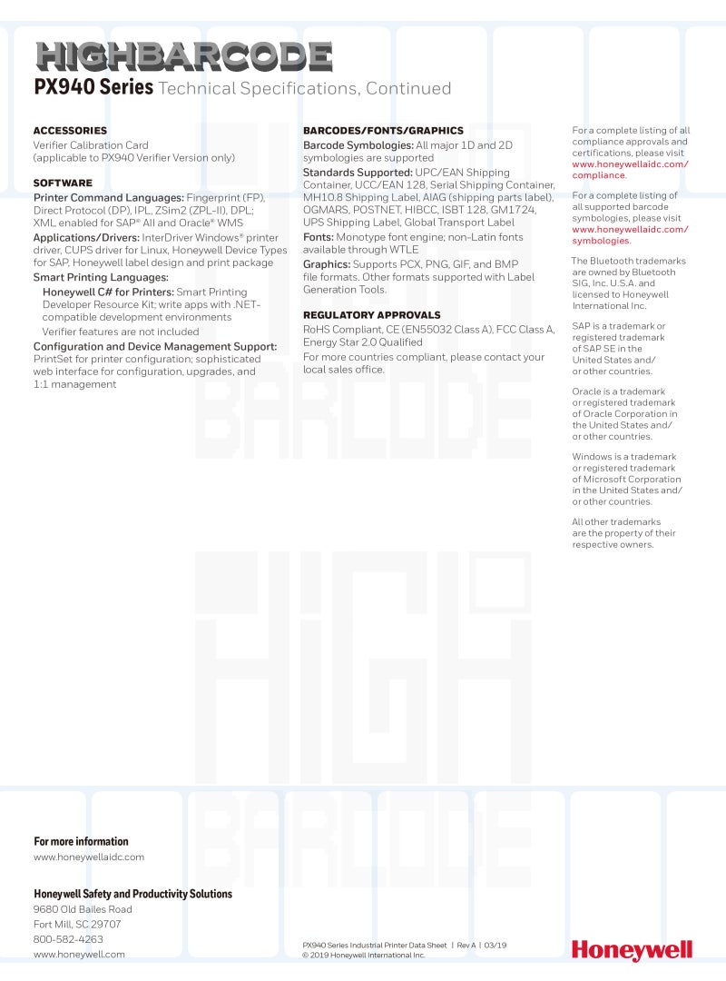 PX940 허니웰 바코드프린터 : 네이버 블로그