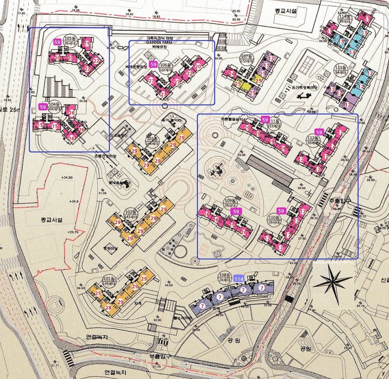 힐스테이트 클래시안 59A, 59B 평면도 : 네이버 블로그