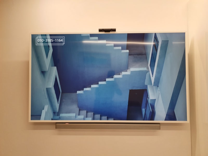 삼성 더프레임 65인치 밀착형 벽걸이tv Ps4보스 사운드바원커넥터애플티비공유기 설치와 선정리 네이버 블로그