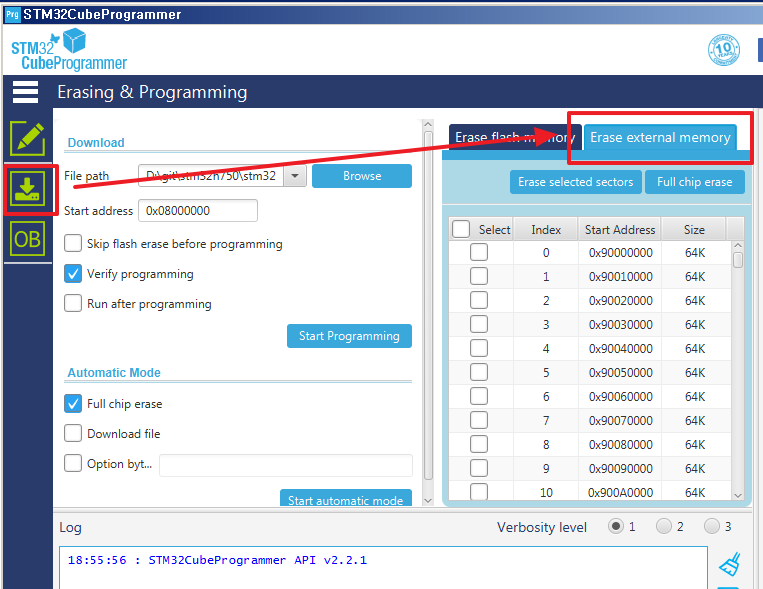 [STM32H750] External Loader : 네이버 블로그