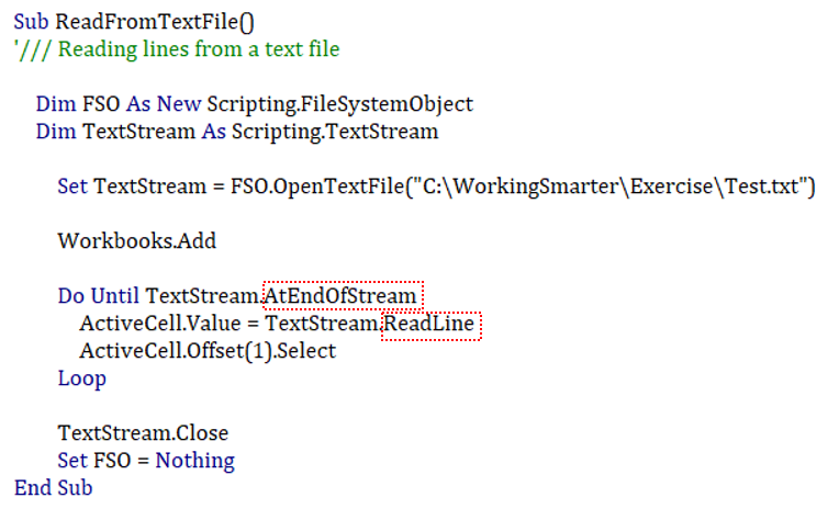 [VBA] #80. Text Files (FileSystemObjects) : 네이버 블로그