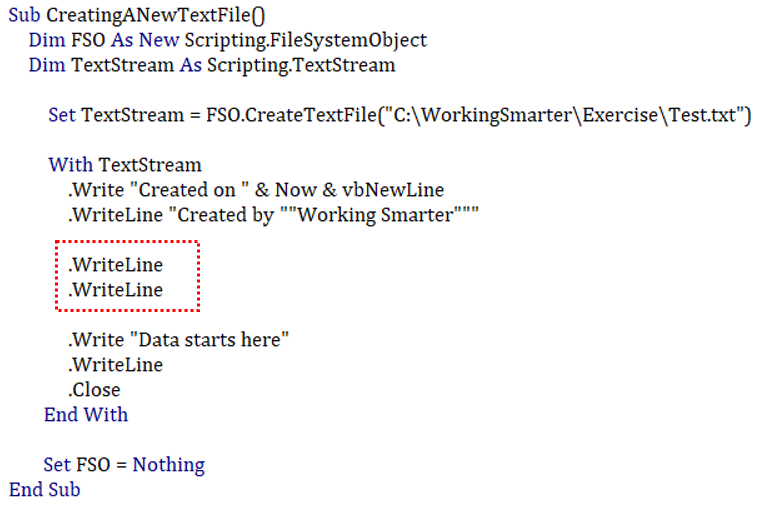 [VBA] #80. Text Files (FileSystemObjects) : 네이버 블로그