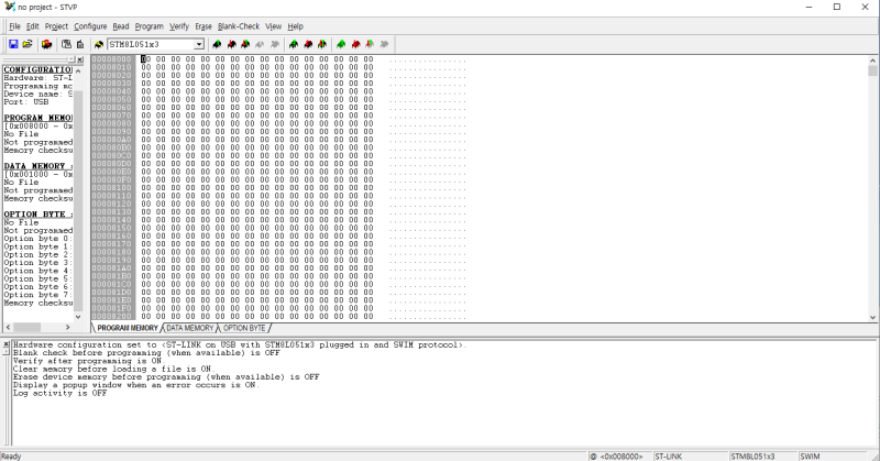STVP-STM8(ST Visual Program STM8) 설치 및 간단 사용법, 생산시 주의사항 : 네이버 블로그
