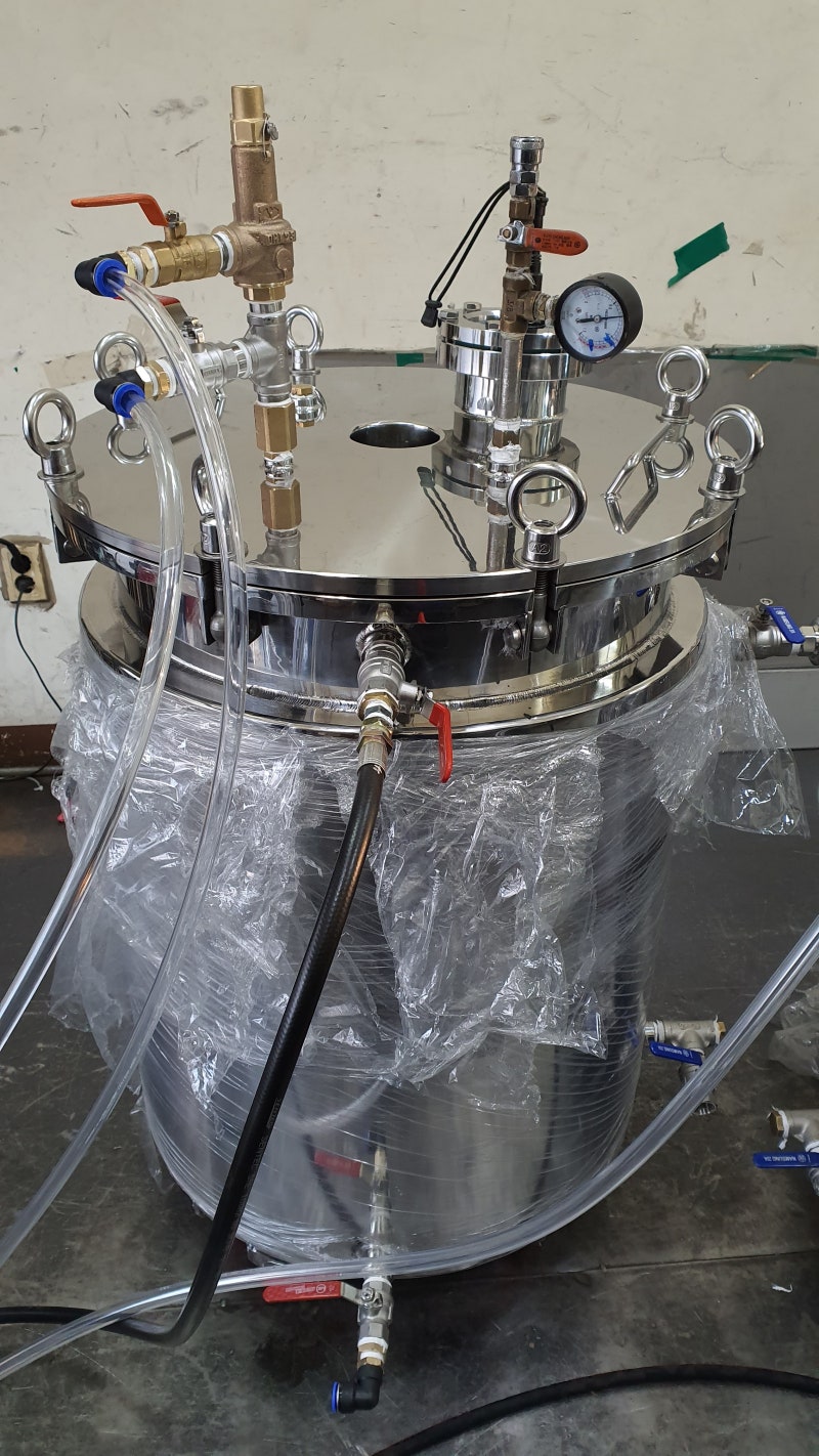 Sus316l Tank수압챔버제작탱크제작진공챔버사이트 글라스전자온도계수압시험기압력용기투시창식품탱크반응기이중