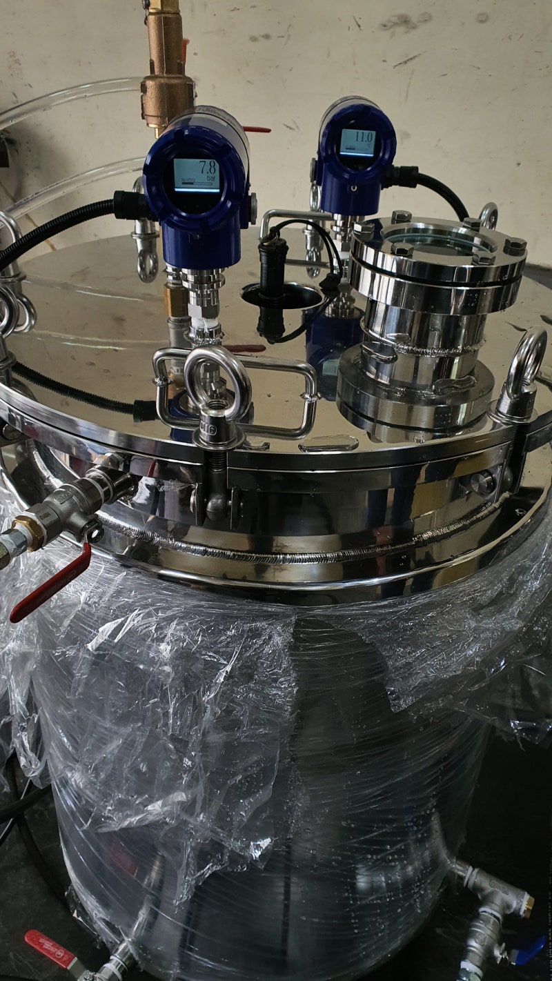 Sus316l Tank수압챔버제작탱크제작진공챔버사이트 글라스전자온도계수압시험기압력용기투시창식품탱크반응기이중