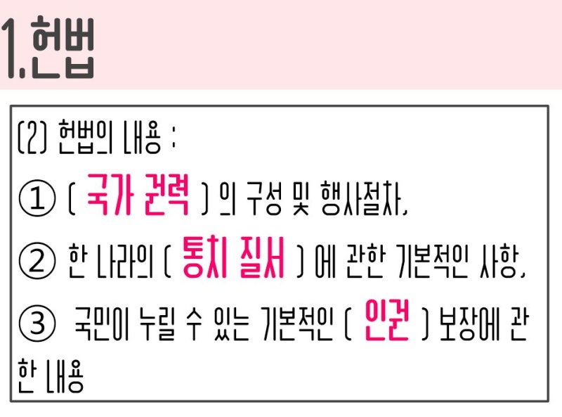 2019년 중학교 3학년 사회 수업 디자인 사회학습지 사회ppt 07 헌법과 인권보장 네이버 블로그