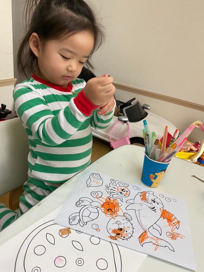 뚜비표놀이 엄마표미술놀이 마스킹테이프놀이 모자이크 그림 그리기 신우모자이크 마스킹테이프 네이버 블로그
