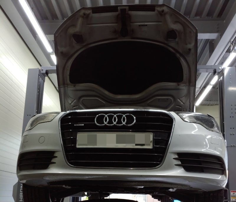 광주수입차 정비광주외제차 수리 Audi A6 30tdi 냉각수 누수 오일쿨러가스켓 및 워터펌프 써모스탯 교환