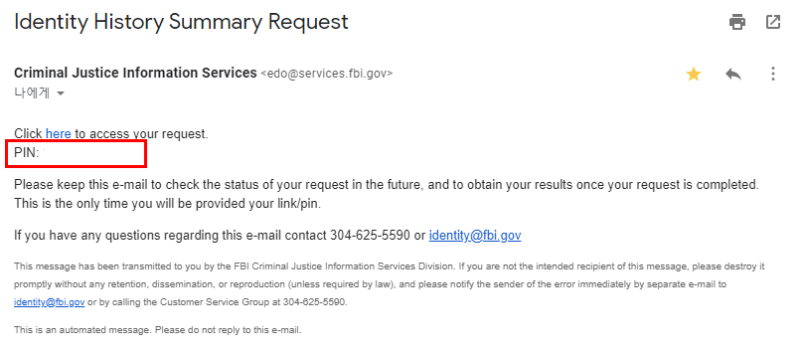 캐나다 학생비자 - 미국 범죄수사경력회보서(신원조회 FBI Identity History Summary Check) 온라인으로 ...