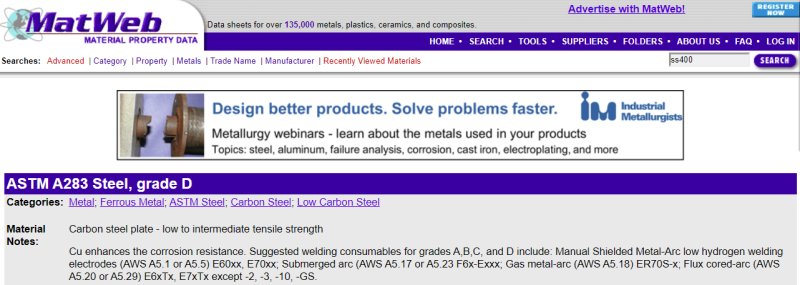 재질, 재료, 소재 물성치 싸이트 - 알루미늄, 스틸... : 네이버 블로그