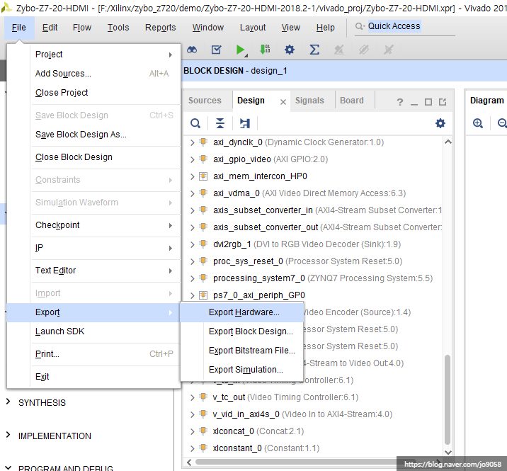 Zybo Z7-20 demo project : 네이버 블로그