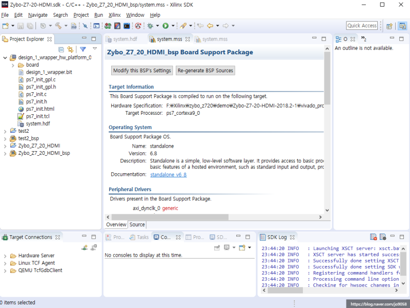 Zybo Z7-20 demo project : 네이버 블로그