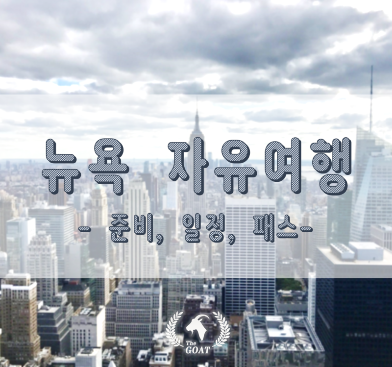 뉴욕 자유여행 준비 일정 뉴욕패스 네이버 블로그