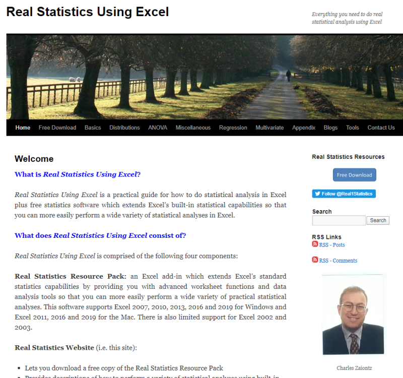 엑셀로 하는 통계add on프로그램 real statistics analysis using excel 박중희 : 네이버 블로그
