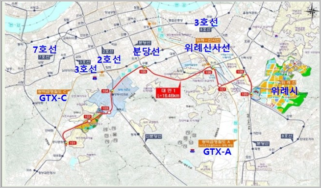철도망 수도권 동남부 철도망 분석 위례신사선 1·2·3단계 위례선 위례~하남선 위례~과천선 수서~광주선 등