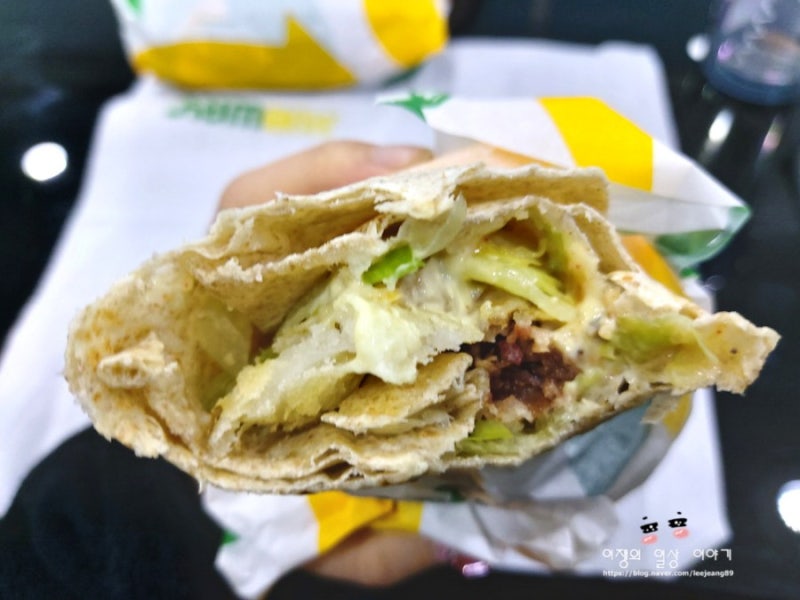 써브웨이 베이컨 웨지 미니랩 서브웨이에서 랩 메뉴 드셔보셨나용 네이버 블로그