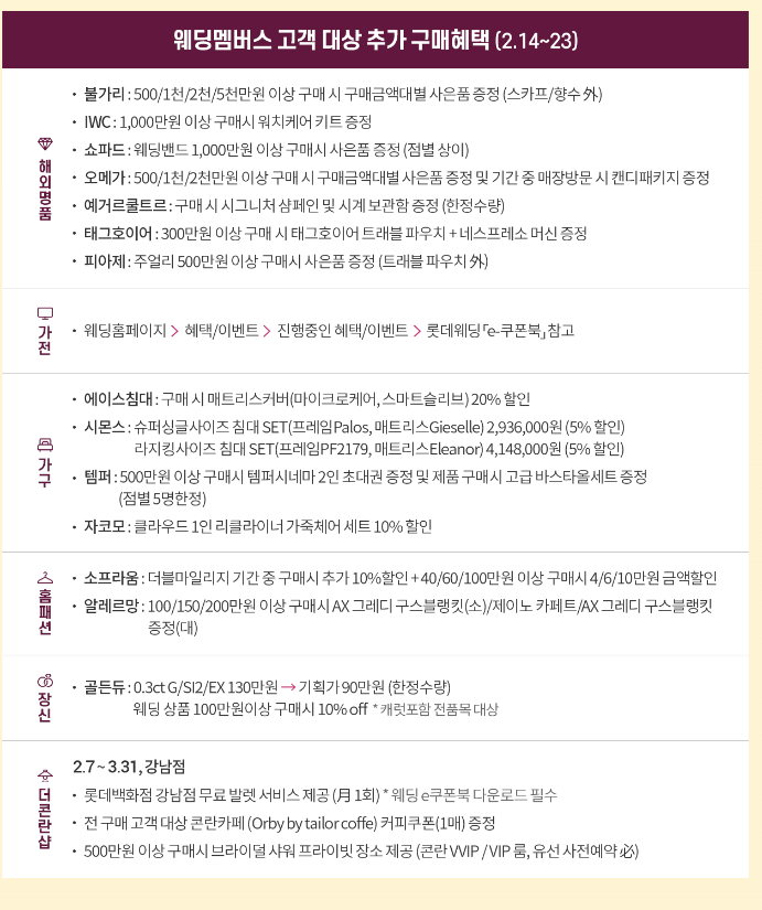 Wd 롯데 웨딩마일리지 더블적립 및 꿀팁스타필드 웨딩 이벤트 네이버 블로그