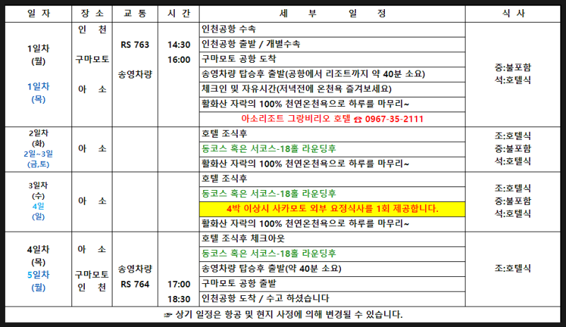 구마모토취항 아소그랑비리오cc 에어서울 티웨이 취항 특가 네이버 블로그