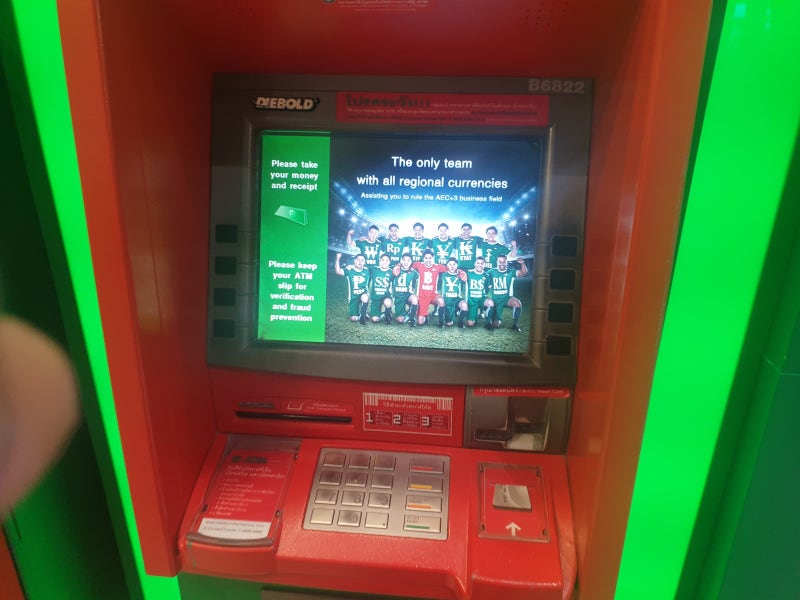 태국에서 ATM사용방법 EXK카드의 활용법 : 네이버 블로그