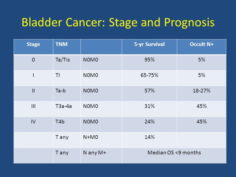 방광암의 병기와 예후(Staging and Prognosis of Bladder Cancer) : 네이버 블로그