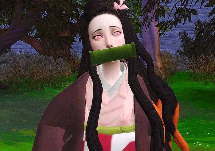 [심즈4 SIMS4 심배포] 귀멸의 칼날 Demon Slayer - 카마도 네츠코 Camado Nezuko : 네이버 블로그