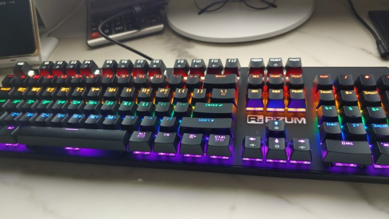 리줌 기계식 게이밍 키보드 RK202 불들어오는 키보드 예쁜 키보드 구매후기 사용기 : 네이버 블로그