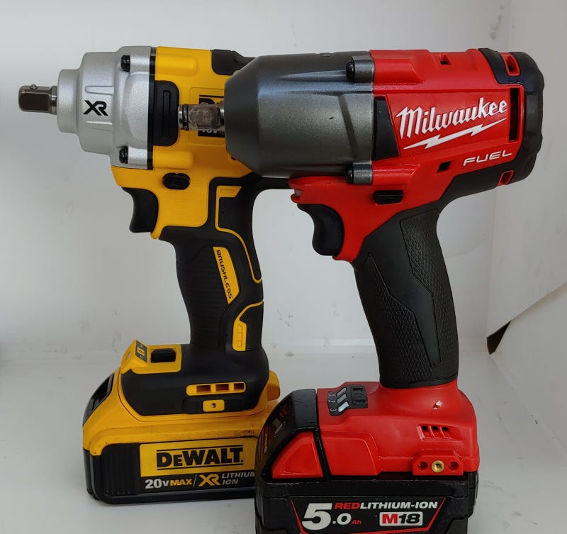 디월트 DCF894 미드토크 임펙렌치 (베어툴) 개봉기밀워키M18 FMTIW 크기 비교 : 네이버 블로그