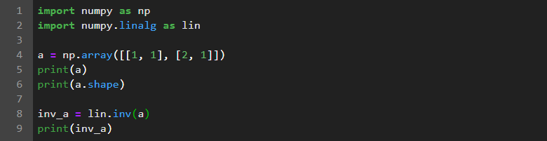 Matrix(행렬), Pseudo Inverse(의사 역행렬), Numpy - linalg(Linear Algebra), matmul(Matrix Multiplication ...